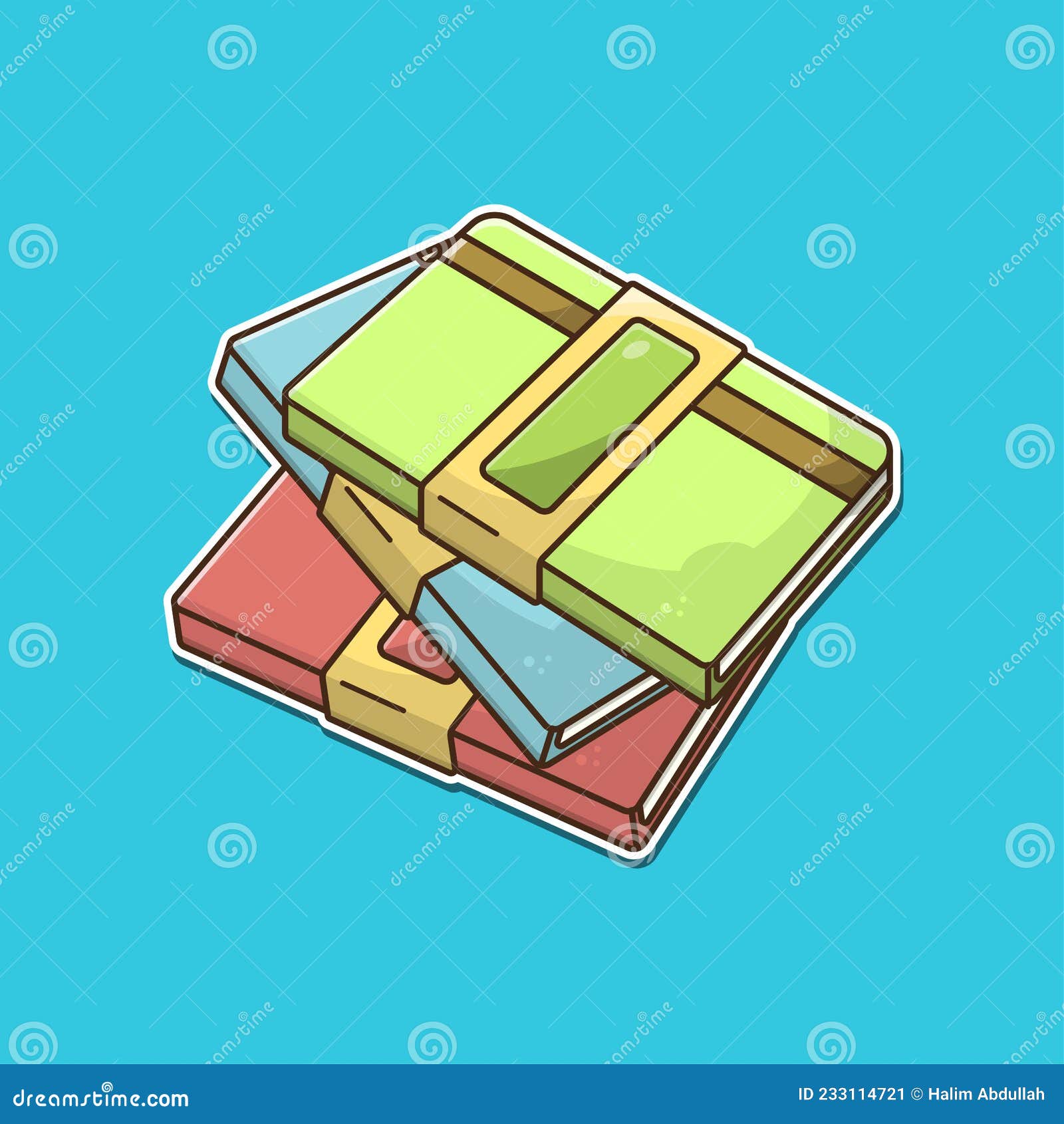 Three Books Vector Illustration Suitable for Your Project Design Stock ...