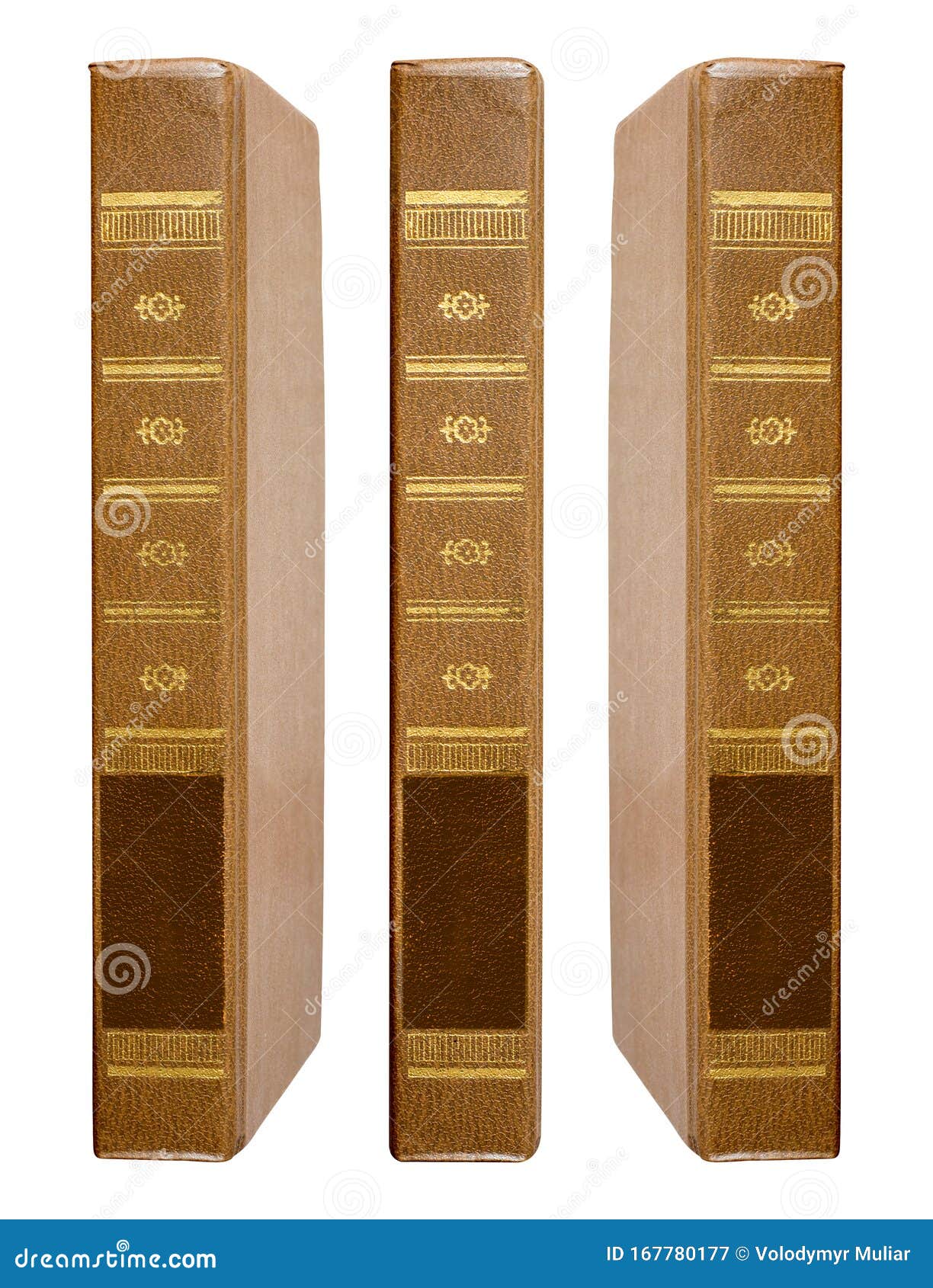 Three Books Vertically at Different Angles on White Isolated Background ...