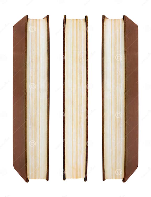 Three Books Vertically at Different Angles on White Isolated Background ...