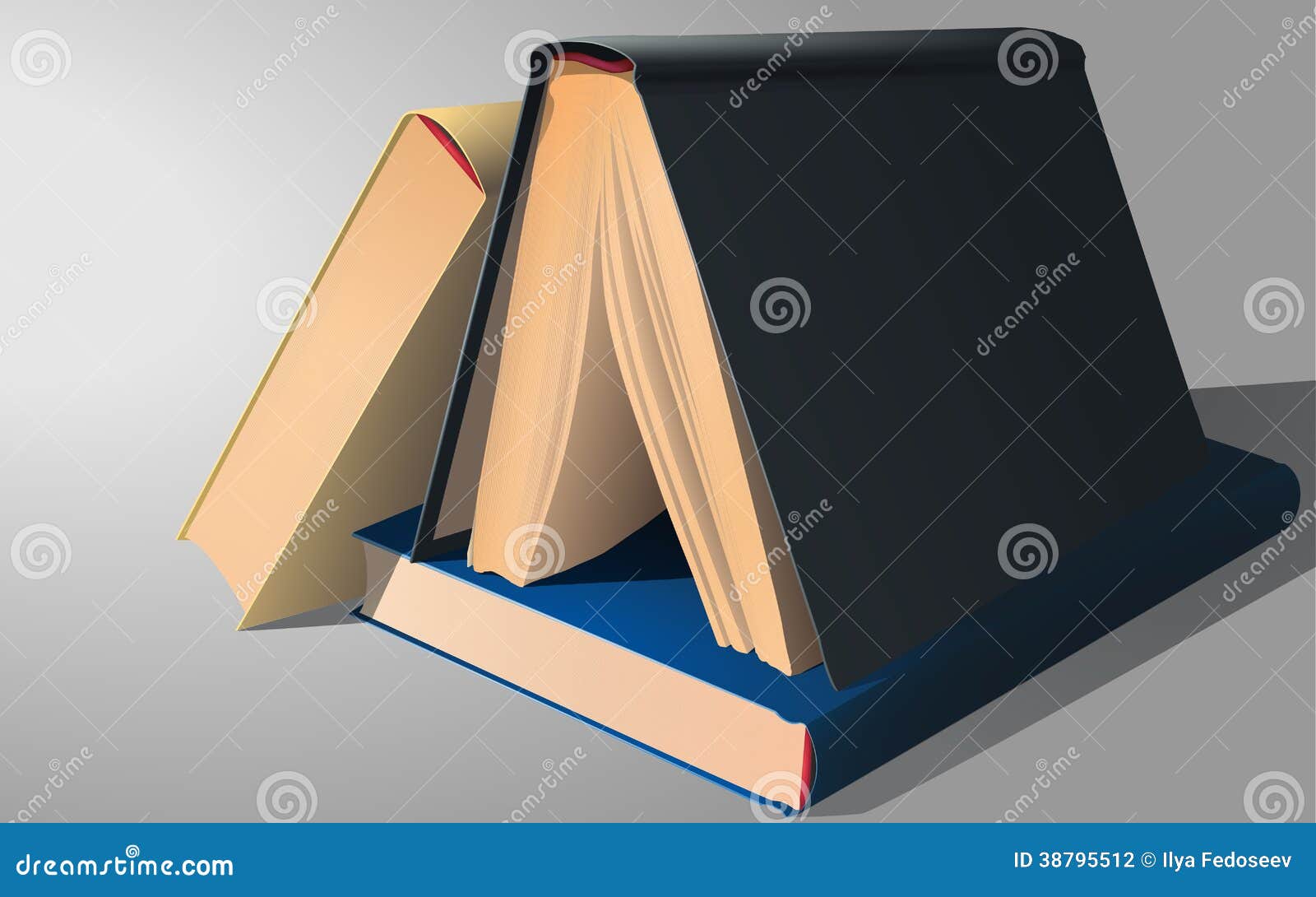 Three books stock illustration. Illustration of expertise - 38795512