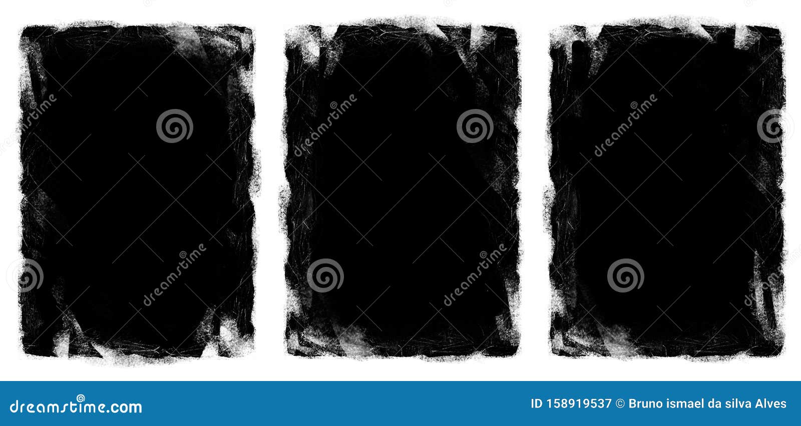Three borders boxes. stock illustration. Illustration of isolated ...