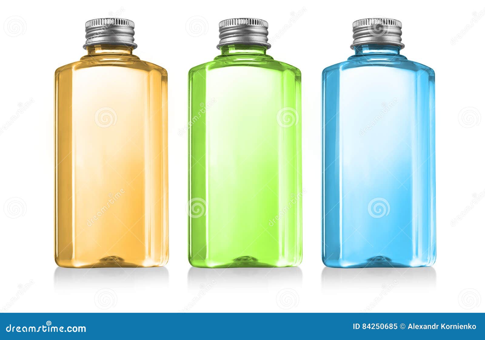 Three Bottle on white stock image. Image of curve, bottle - 84250685
