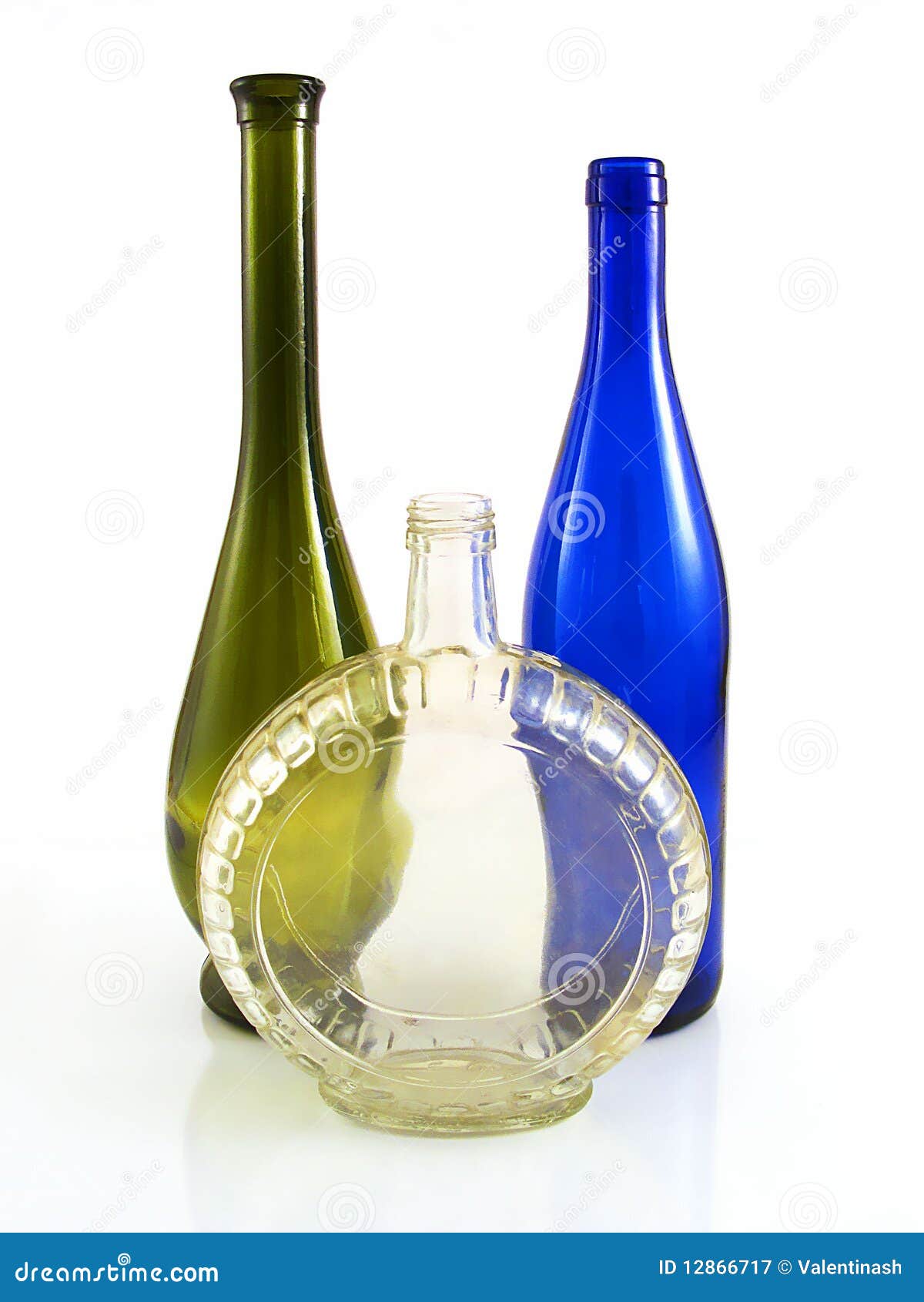 Three bottles stock image. Image of bottles, colourless - 12866717