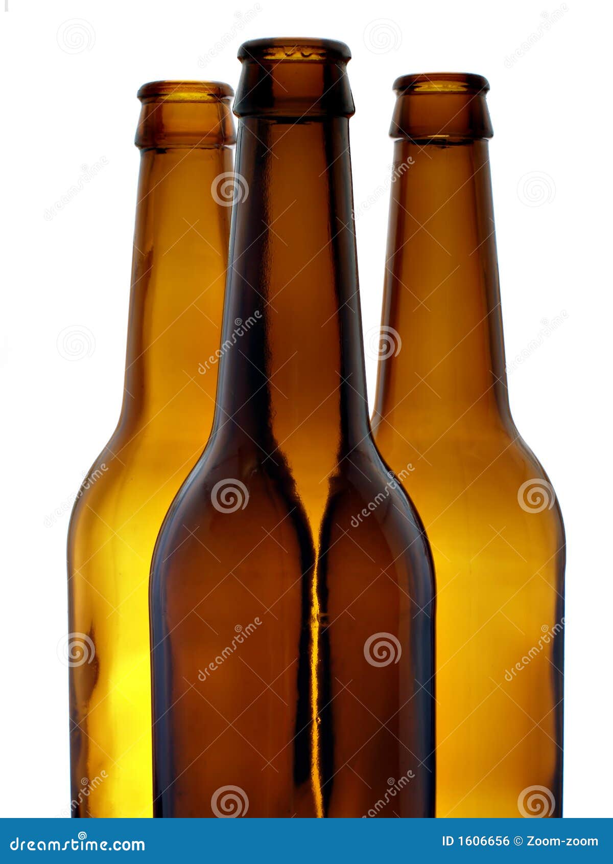 Three bottles stock photo. Image of beer, bottles, neck - 1606656