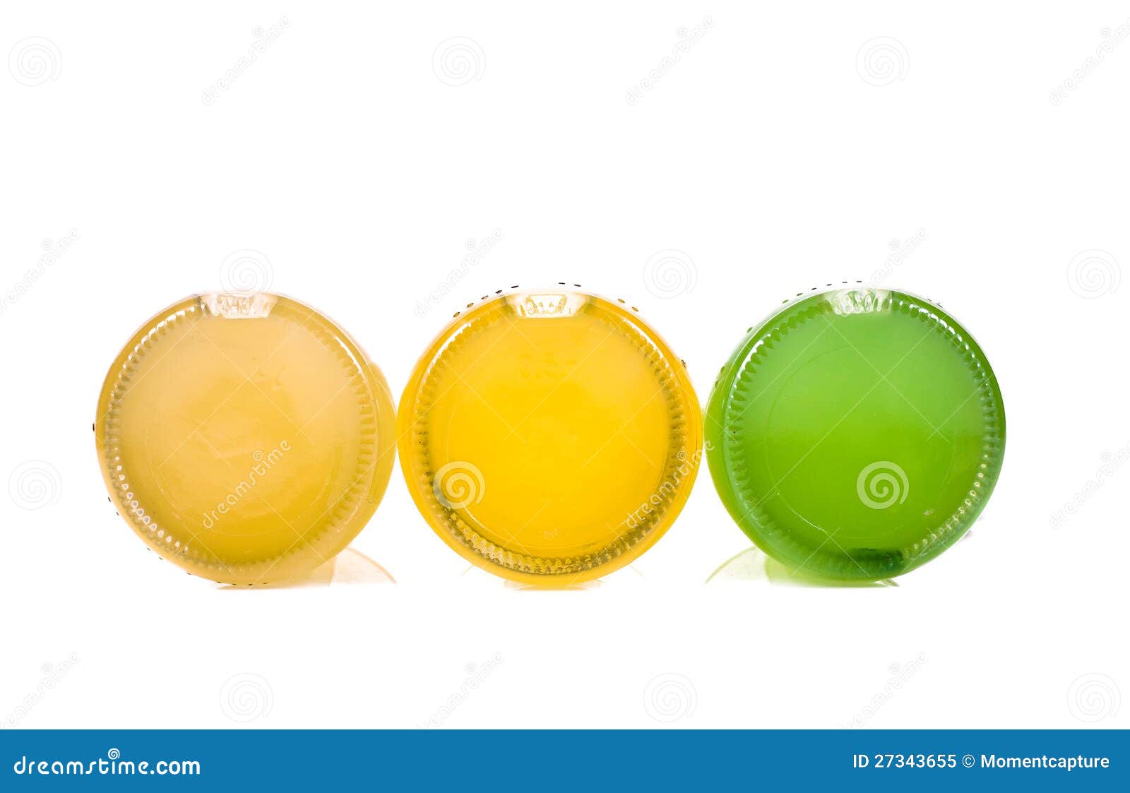 Three bottles of lemonade stock image. Image of kiwi - 27343655