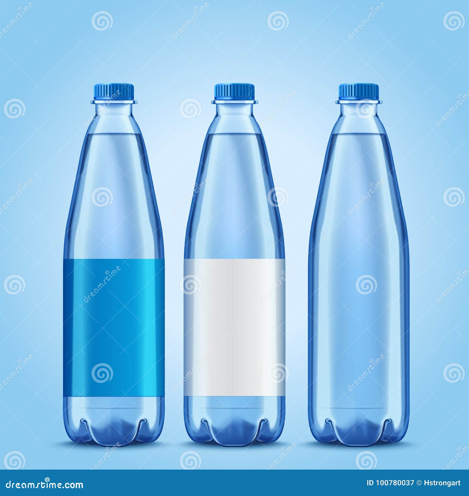Three bottles mockup stock vector. Illustration of bottle - 100780037