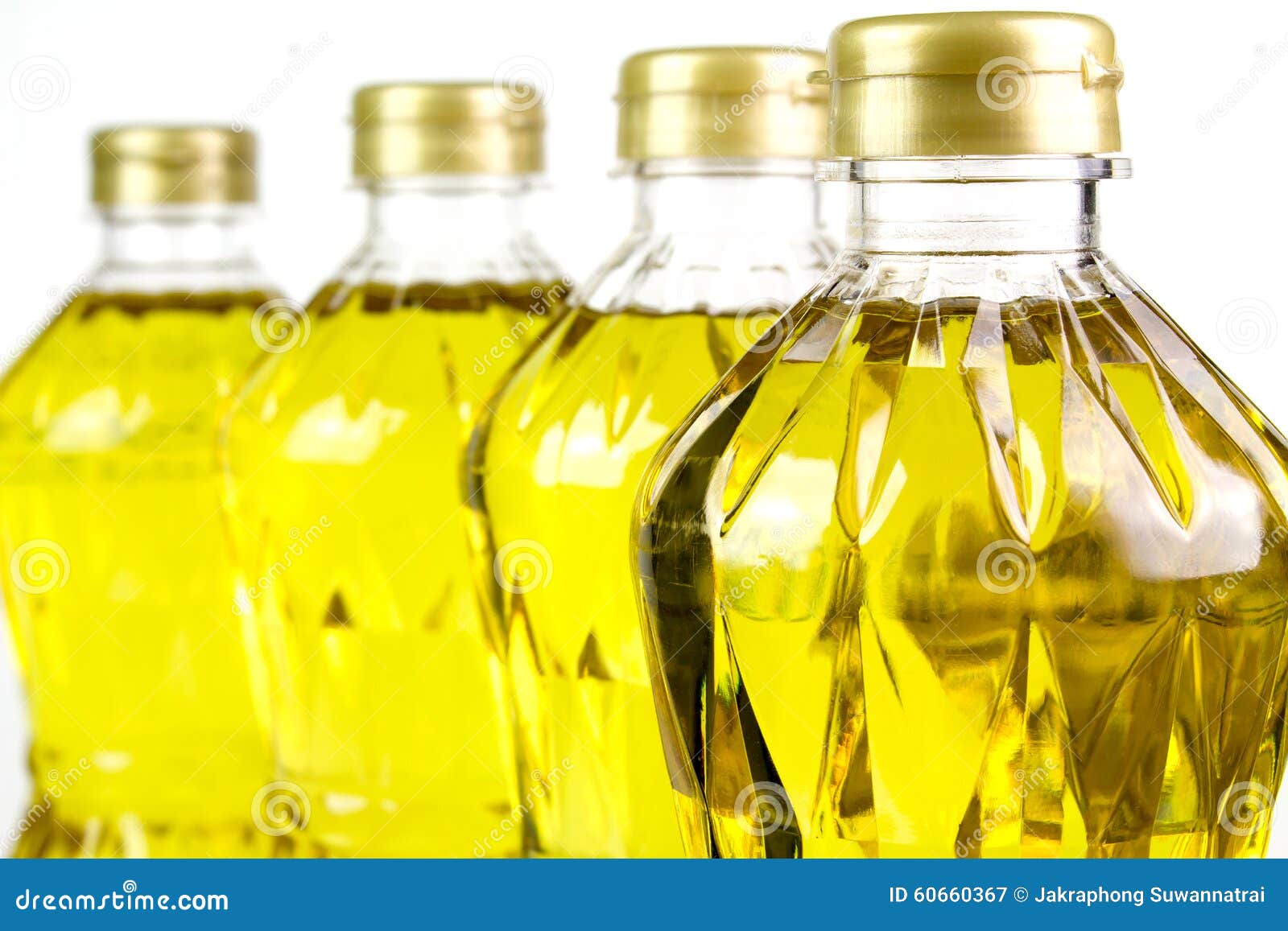 Three Bottles Oil of Refined Palm Olein from Pericarp Stock Image ...