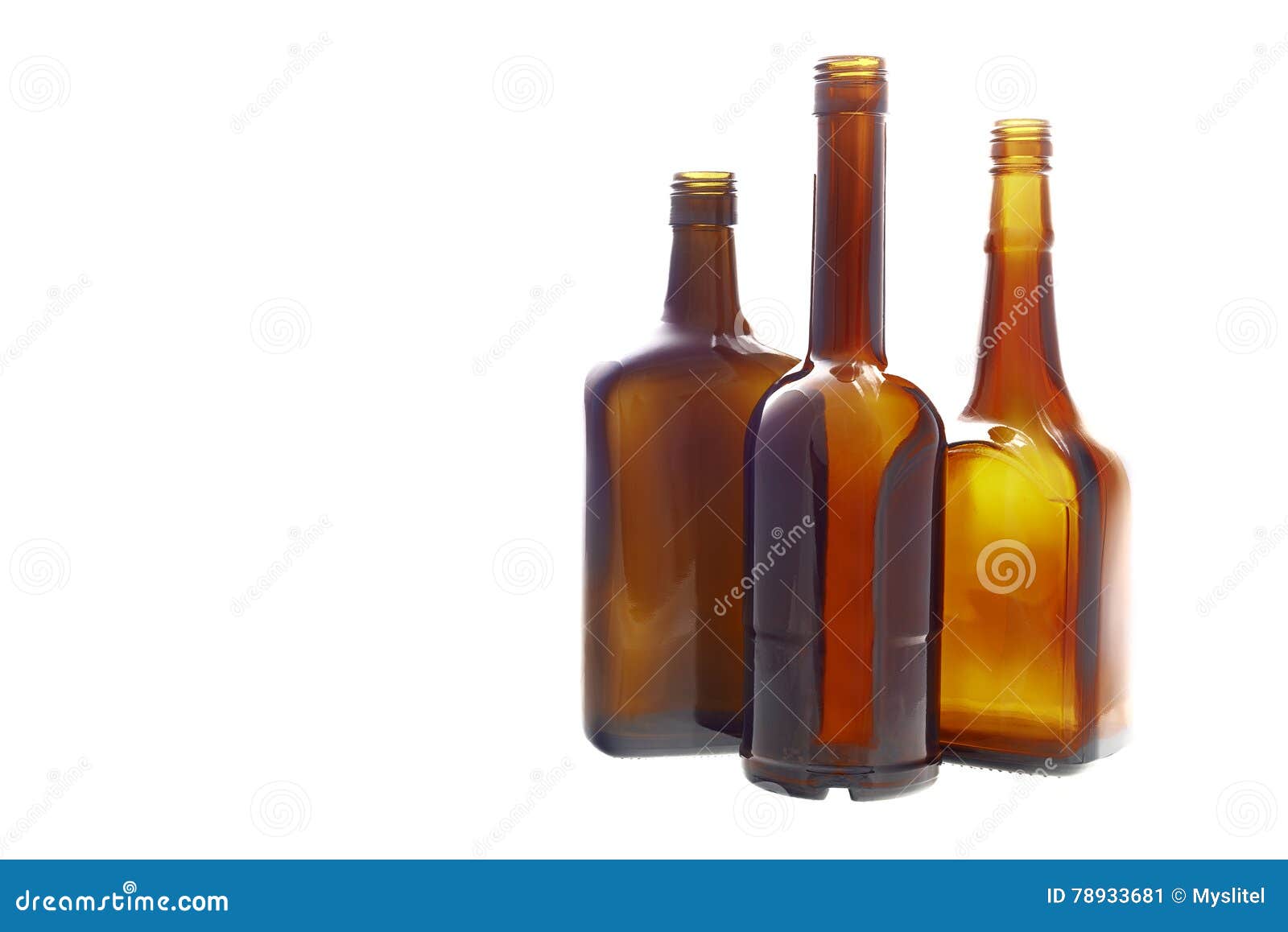 Three bottles standing stock image. Image of lying, elegant - 78933681