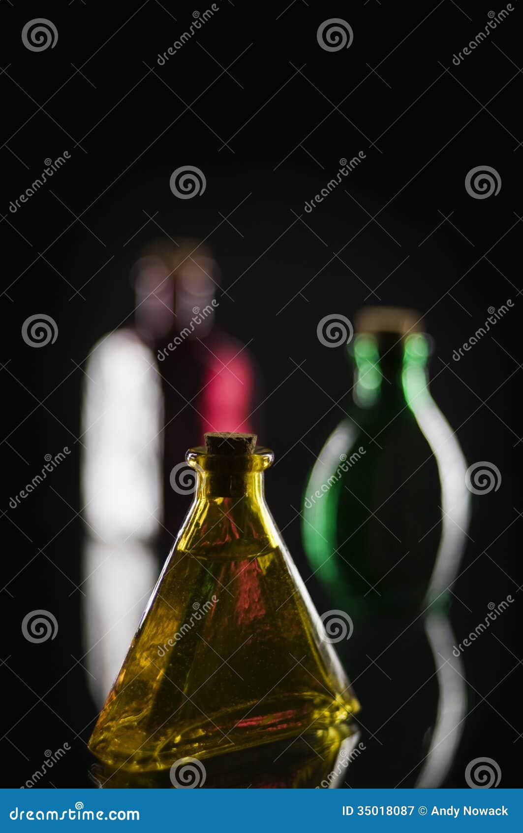 Three bottles stock image. Image of concept, settings - 35018087