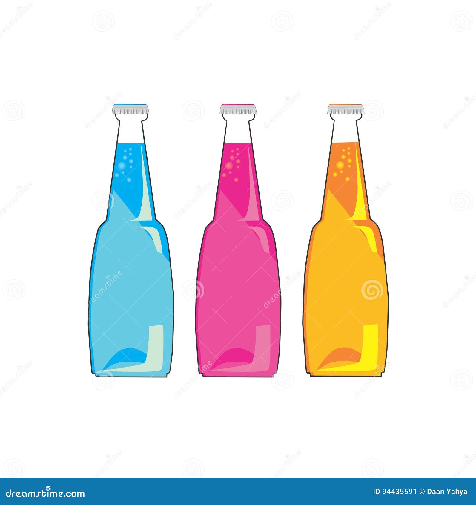 Set Of Three Bottles With Reagents Vector Illustration | CartoonDealer ...