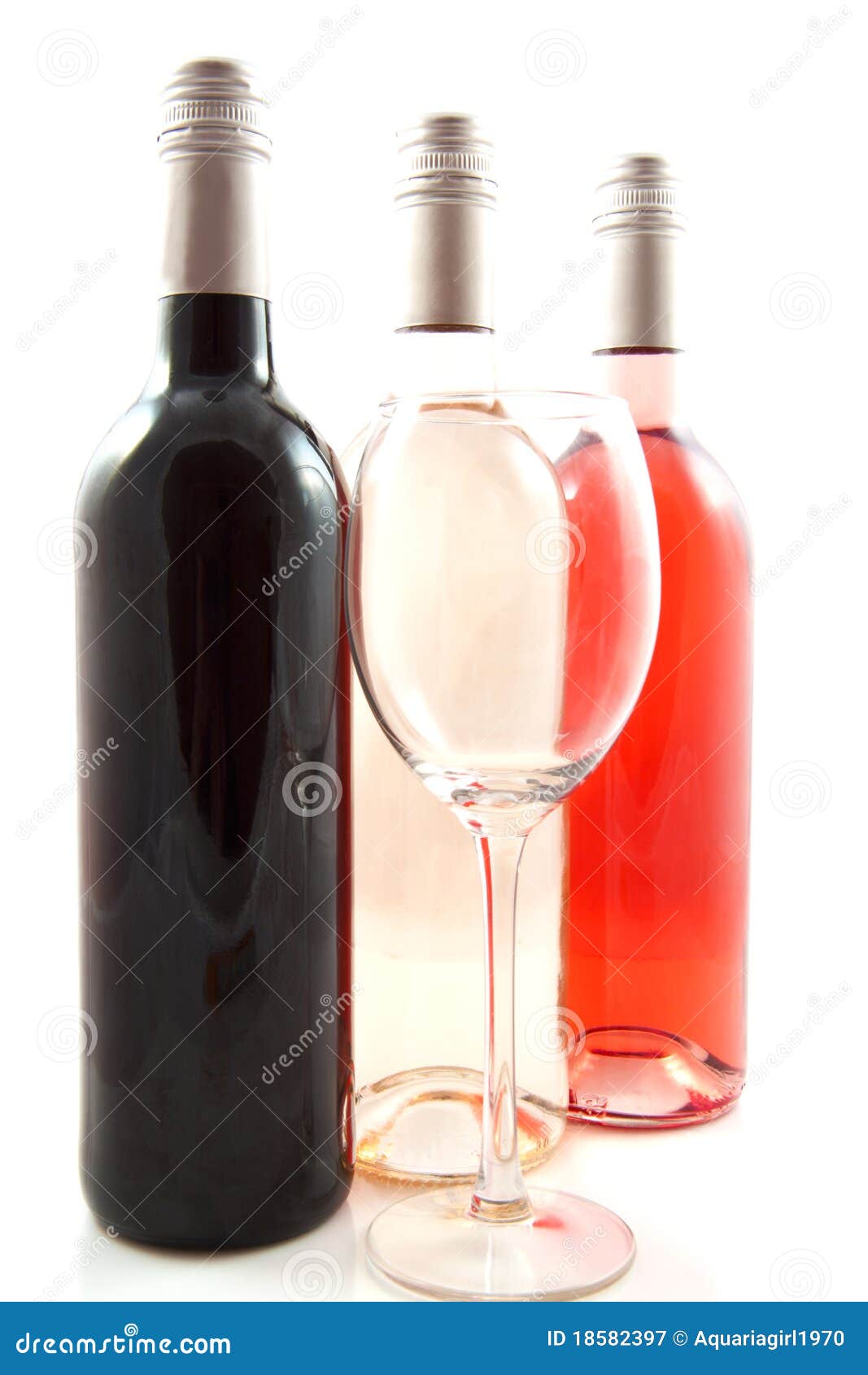 Three bottles of wine stock image. Image of capsule, drunk - 18582397