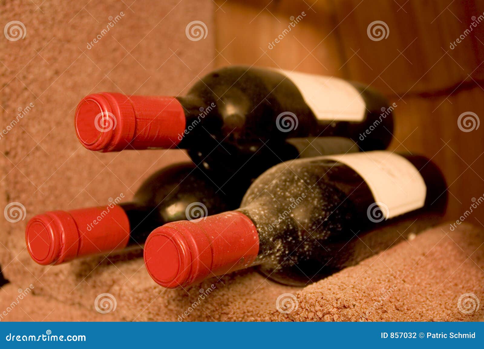 Three bottles of wine stock photo. Image of birthday, cellar - 857032