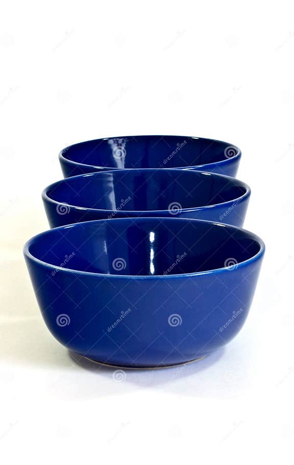Three bowls stock image. Image of china, dishware, pottery - 25854125