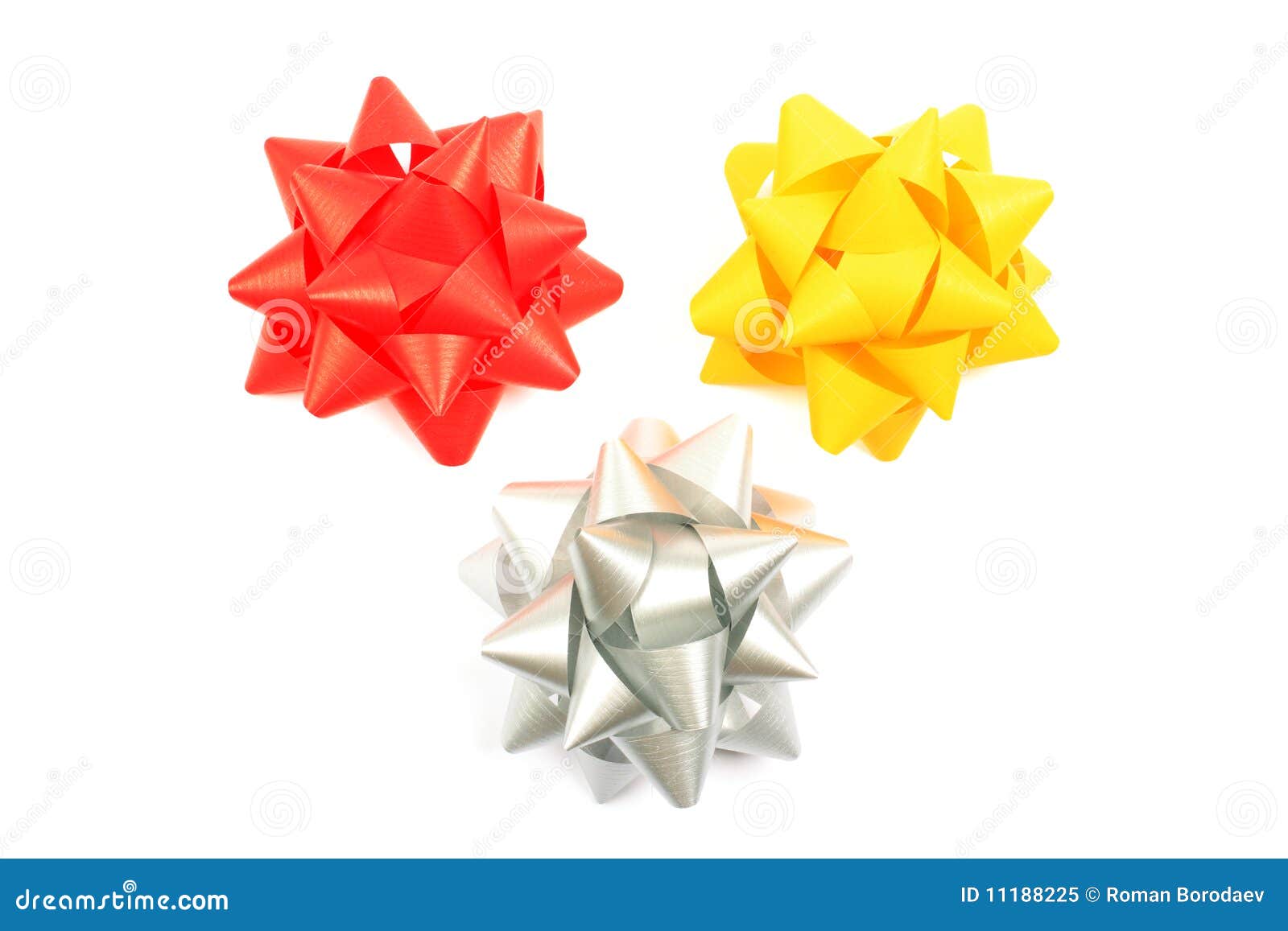 Three bows. stock image. Image of close, holiday, greeting - 11188225