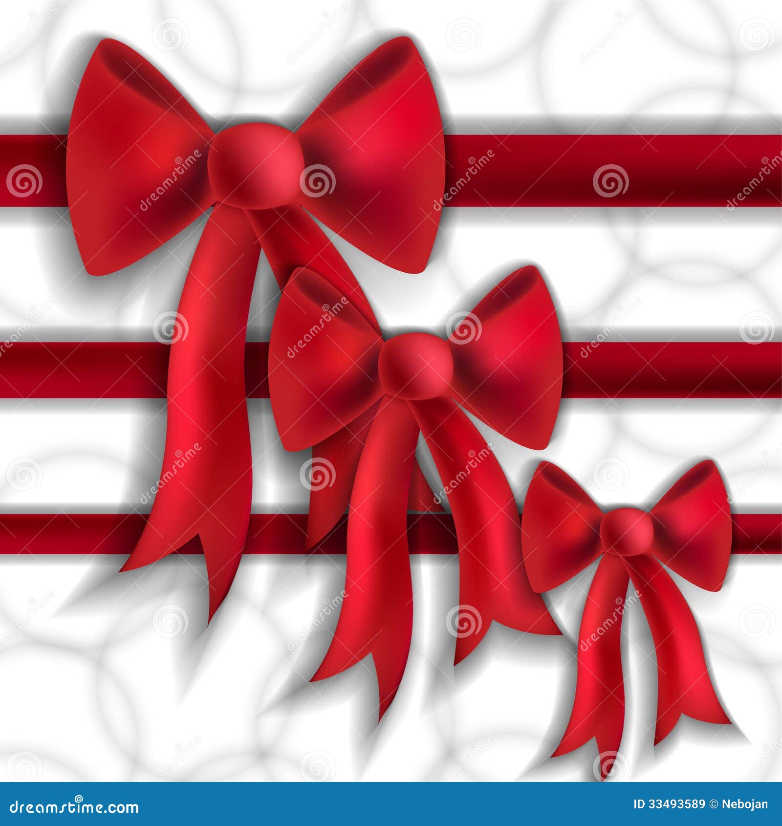 Three Bows of the Different Size Stock Vector - Illustration of prompt ...