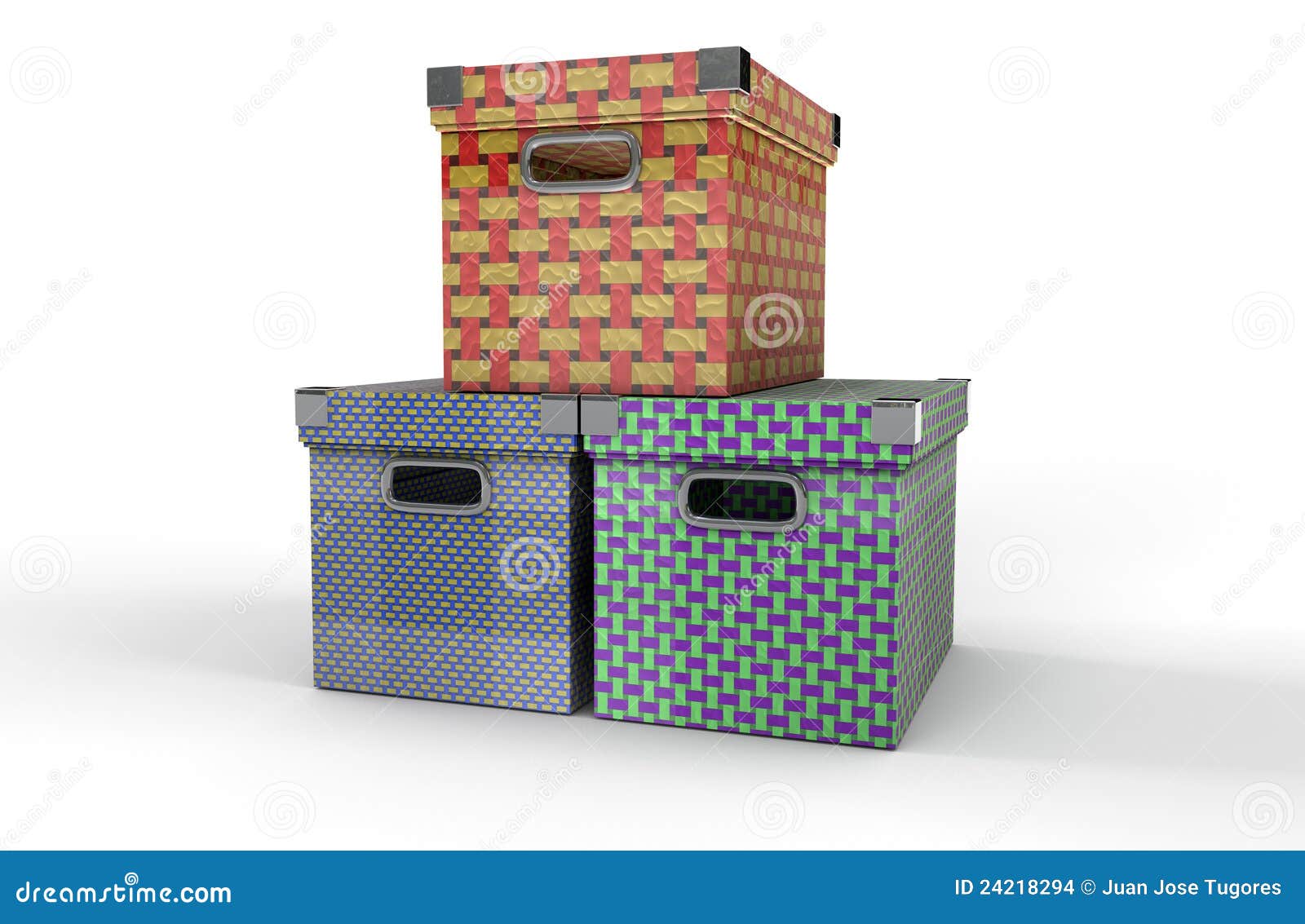 Three boxes stock illustration. Illustration of concept - 24218294