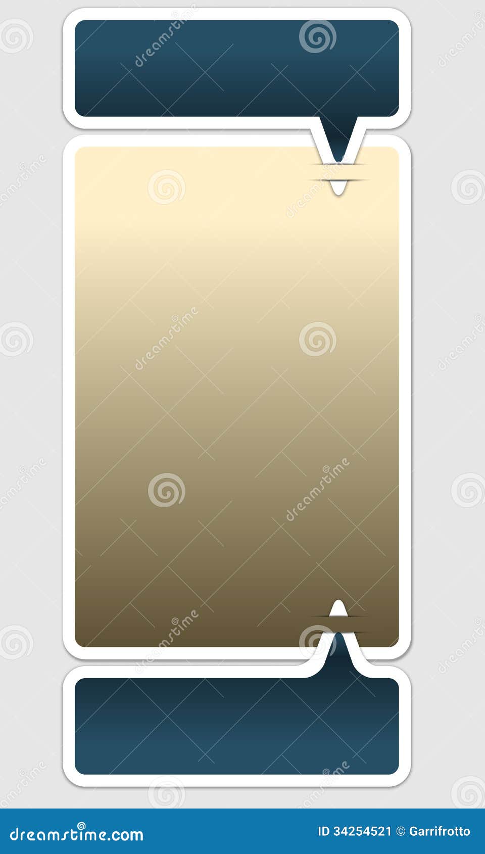 Three boxes for text stock vector. Illustration of design - 34254521