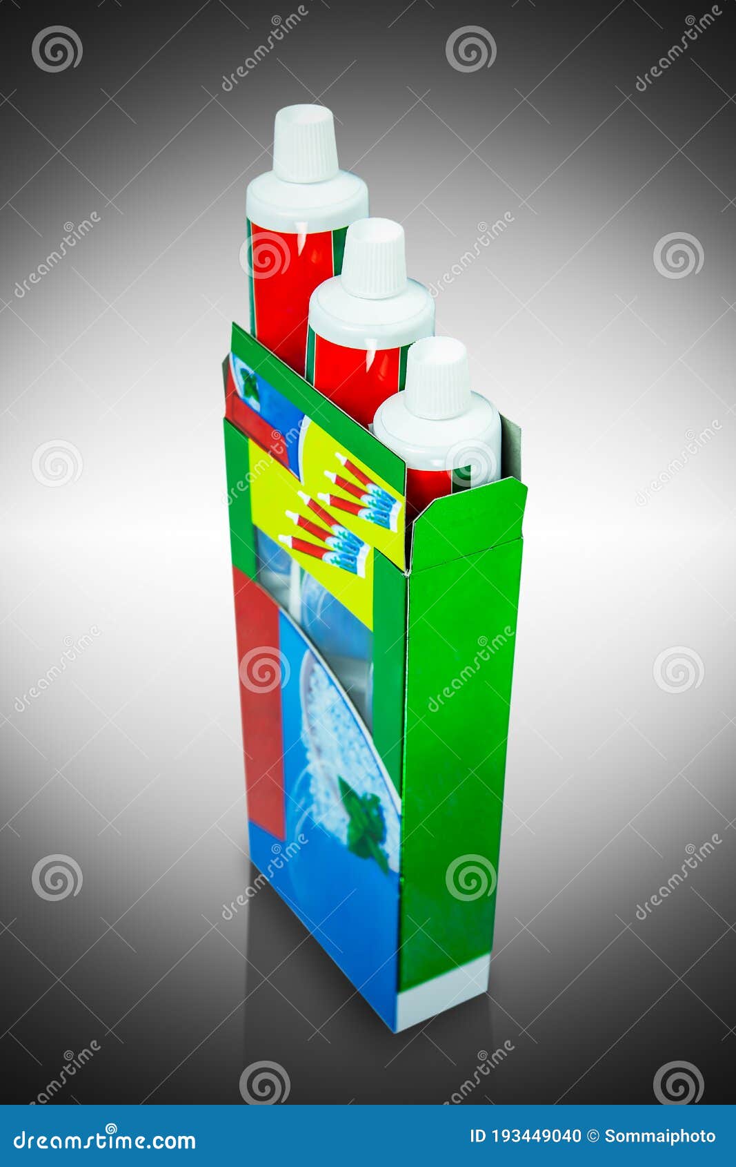 Three Boxes of Toothpaste Pack Size on White Stock Photo - Image of ...