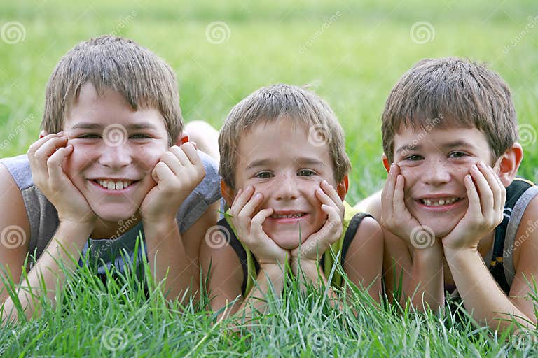Three Boys stock photo. Image of families, kids, chin - 3208388