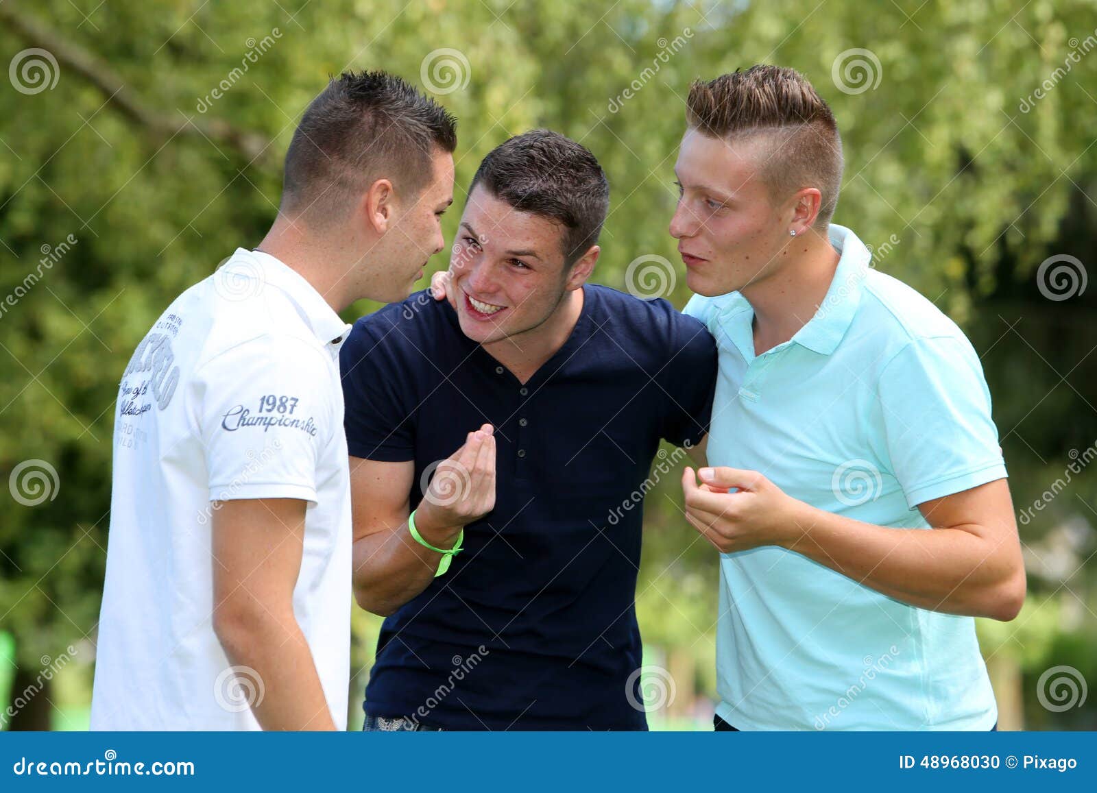Three boys stock photo. Image of friends, teen, student - 48968030