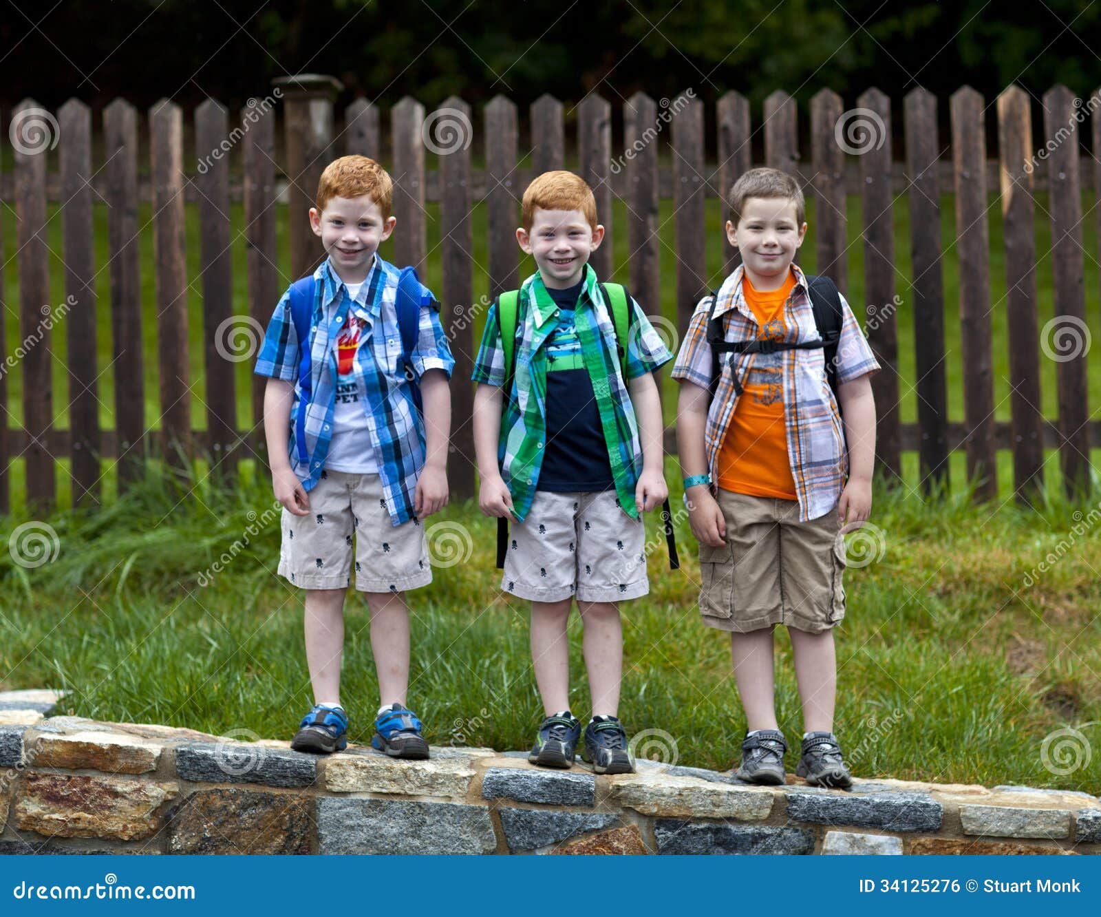 Three boys stock photo. Image of sibling, brother, wearing - 34125276