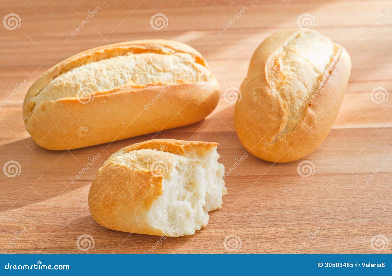 Three bread rolls stock image. Image of baked, organic - 30503485