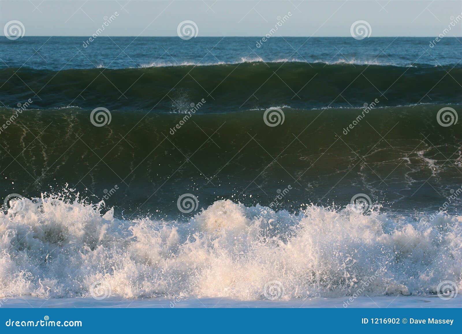 Three Breaking Waves stock photo. Image of surf, water - 1216902