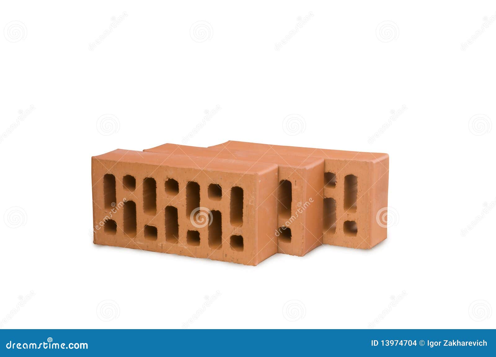 Three bricks stock photo. Image of cement, backgrounds - 13974704