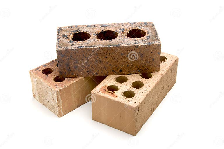 Three Bricks stock image. Image of fleck, heavy, clay - 8233447