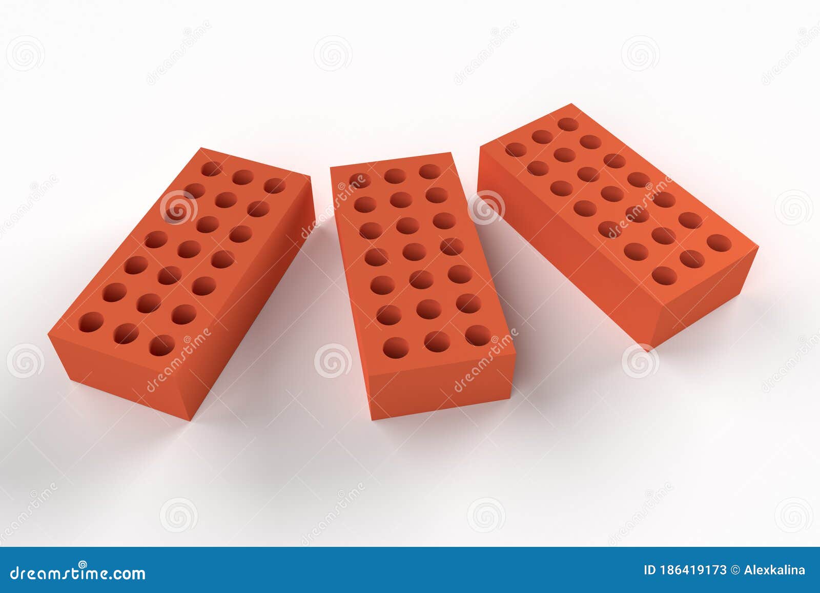 Three Bricks. Construction Concept Stock Illustration - Illustration of ...