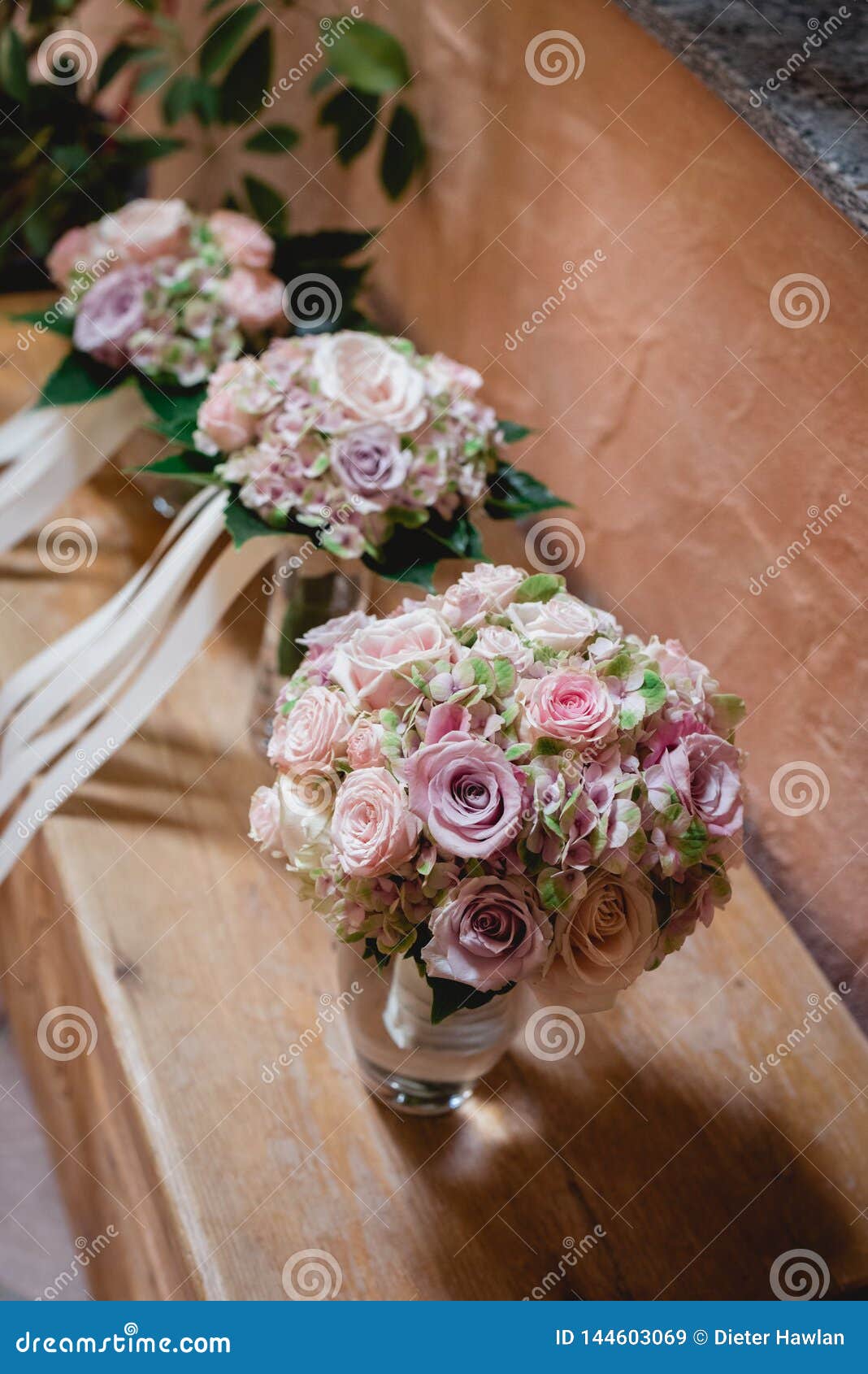 Three bridal bouquets stock image. Image of arrangement - 144603069