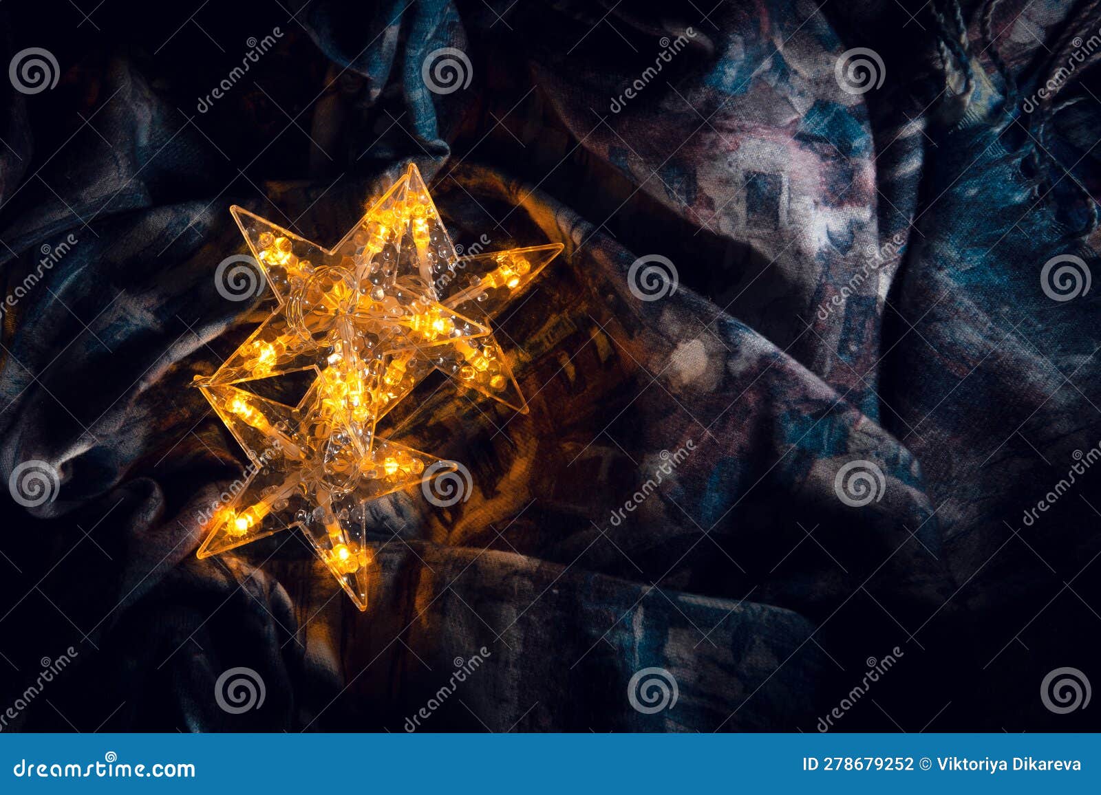 Bright Glowing Stars Lie on a Beautiful Substrate. Stock Photo - Image ...