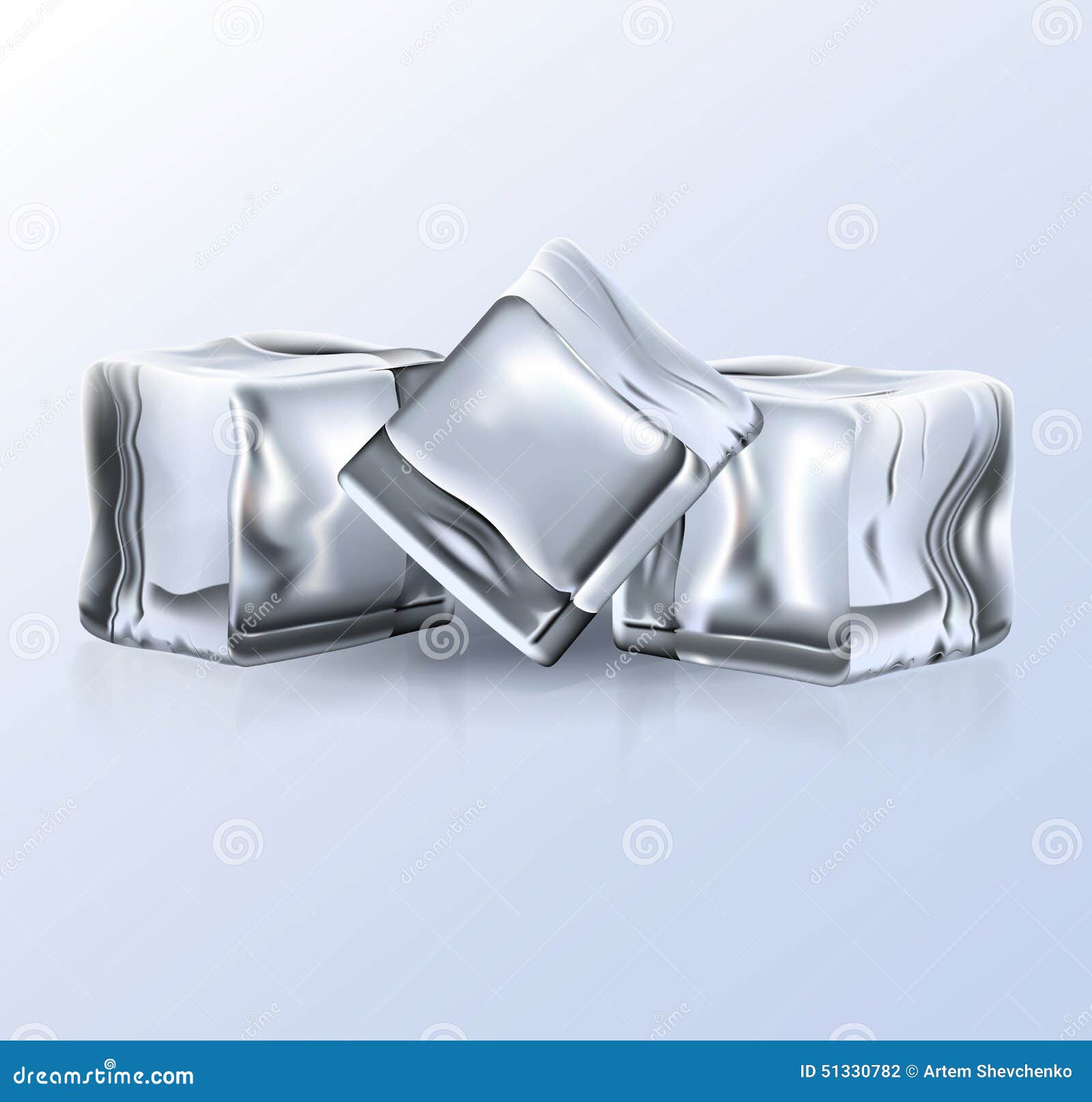 Three bright ice blocks stock vector. Illustration of drop - 51330782