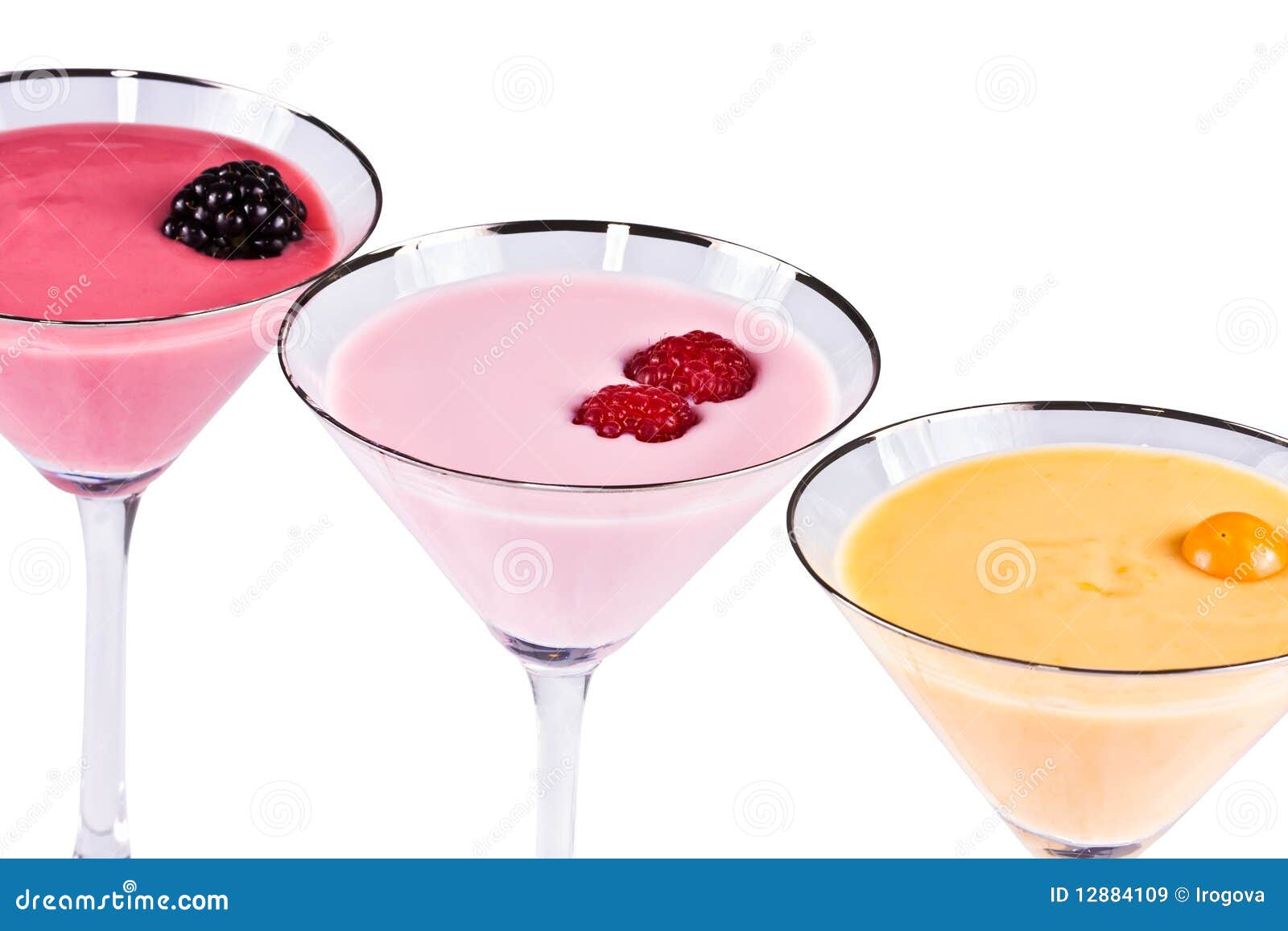 Three Bright Multi-coloured Cocktails Stock Image - Image of isolated ...