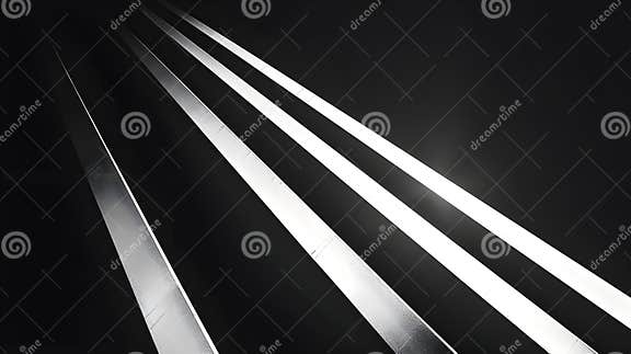 Three White Lines at an Angle on Dark Background Generative AI Stock ...