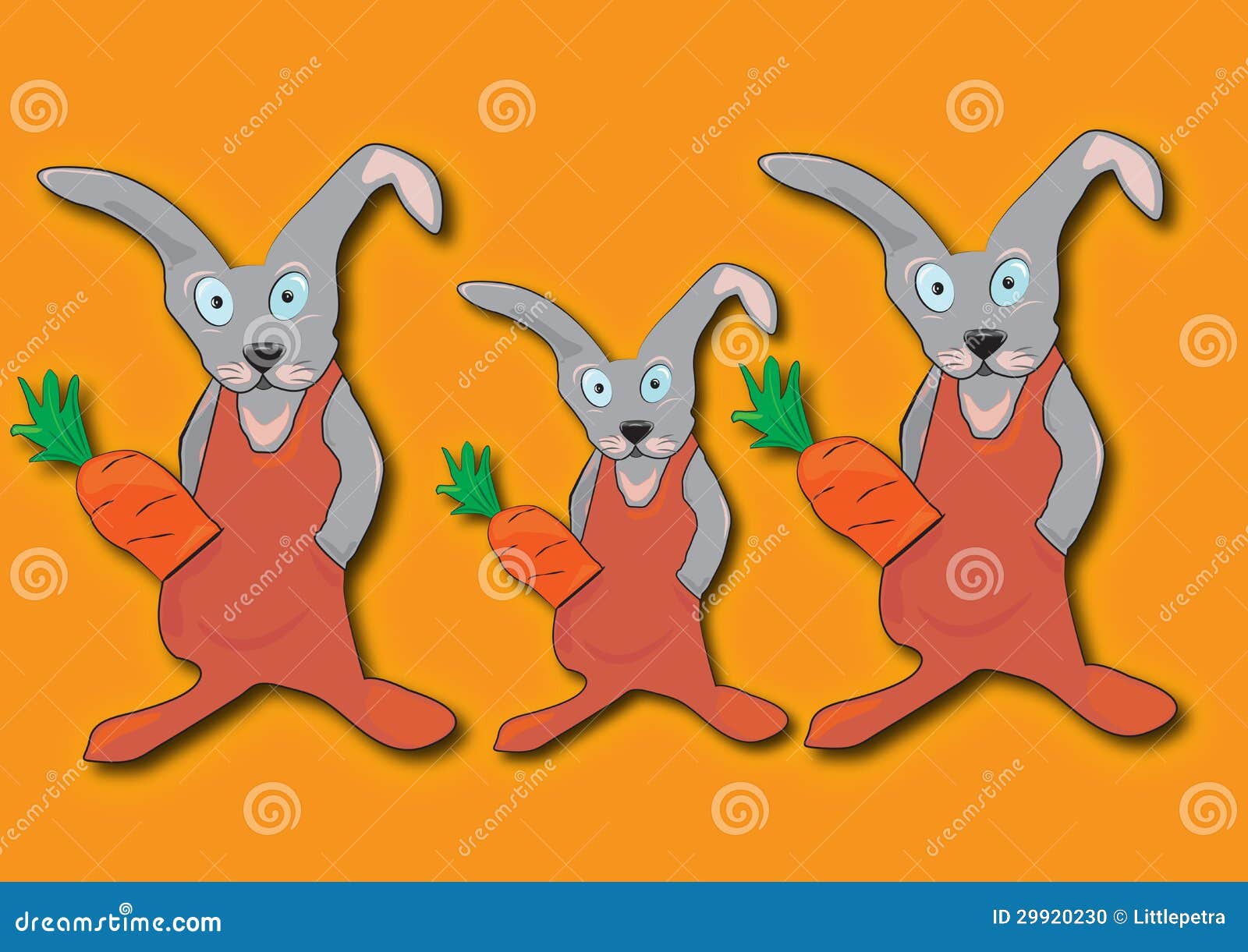 Three rabbit brothers stock illustration. Illustration of easter - 29920230