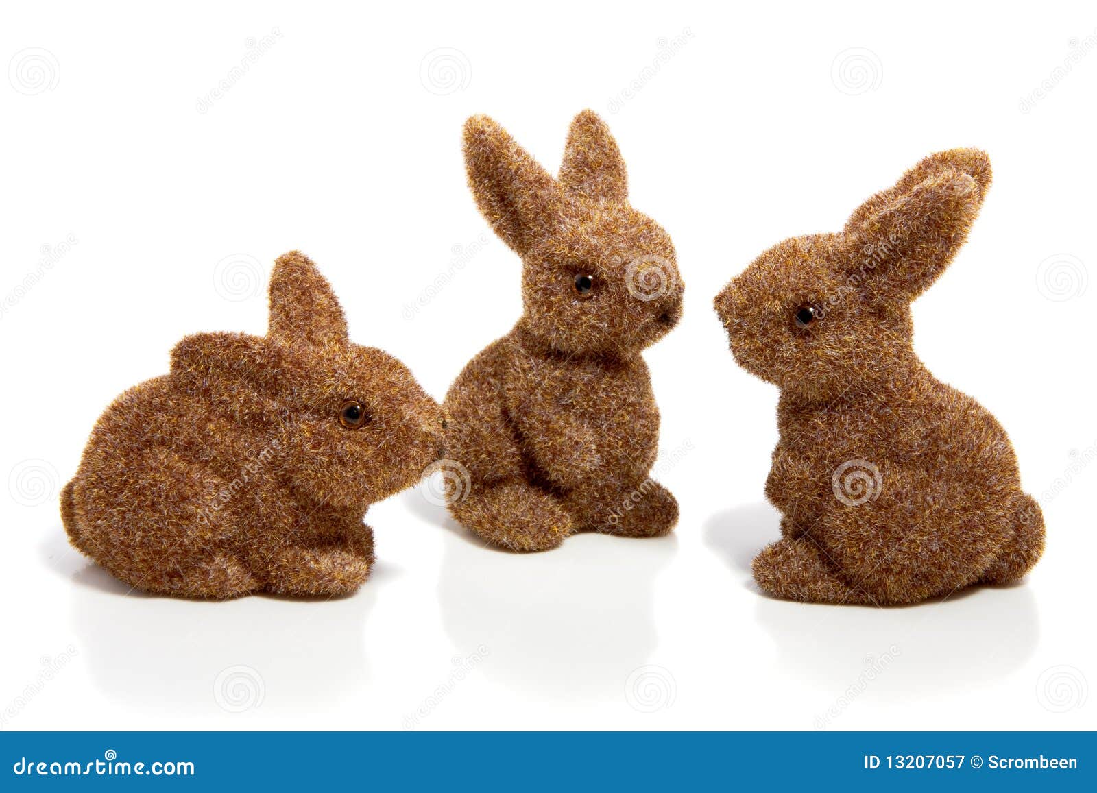 Three brown easter bunnies stock image. Image of hairy - 13207057