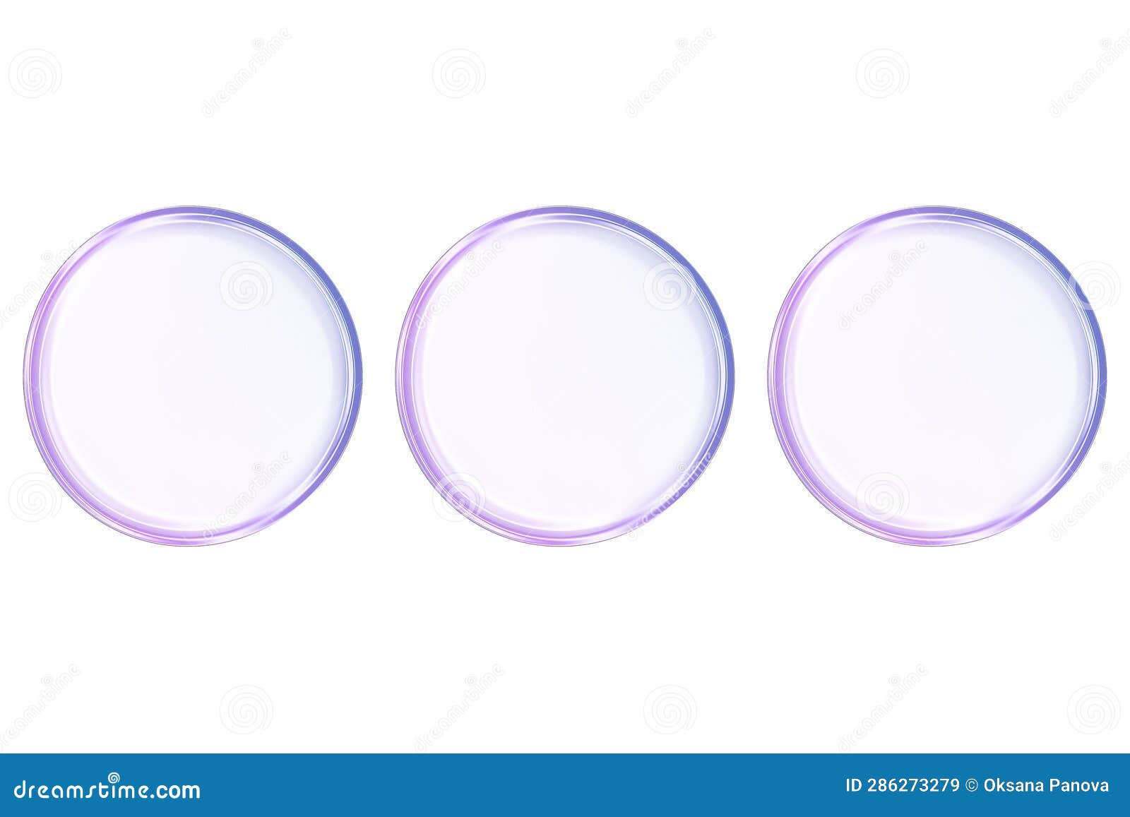 Three Bubbles Isolated on a White Background. Bubbles in a Row Stock ...