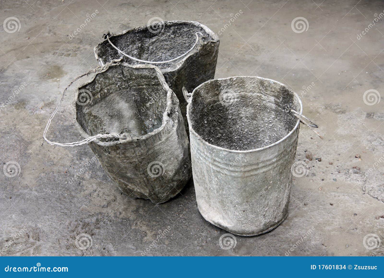 Three Buckets stock photo. Image of renovate, metal, work - 17601834