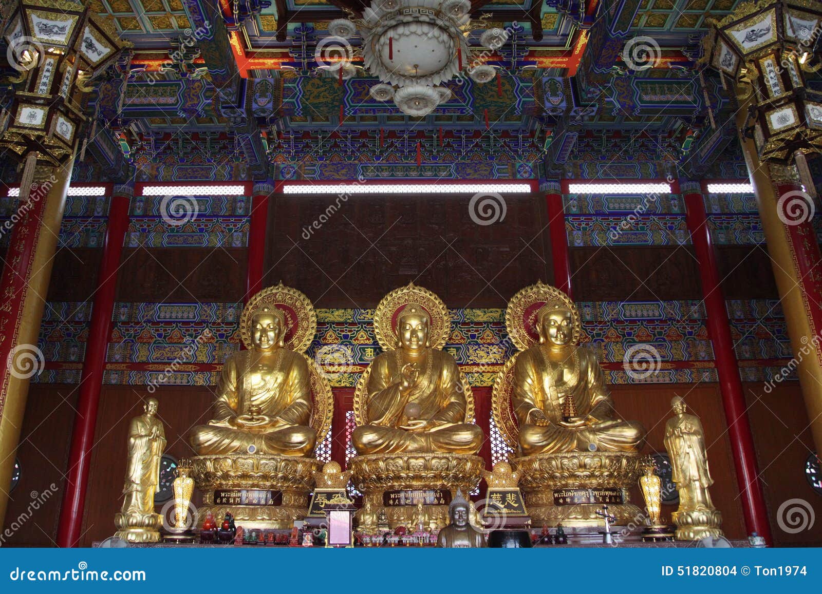 Three buddha stock photo. Image of daraphirom, laos, like - 51820804