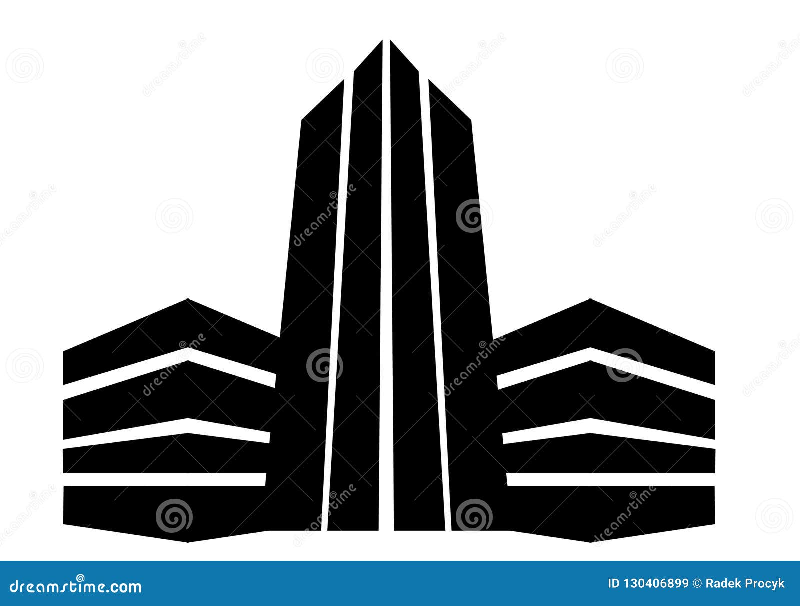 Three building logo stock illustration. Illustration of building ...