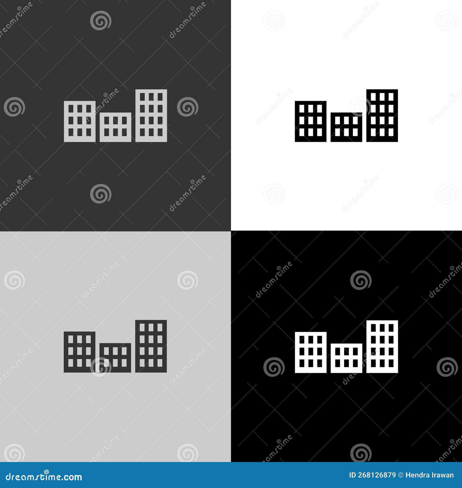 Three Building Logo Template for Business Stock Vector - Illustration ...