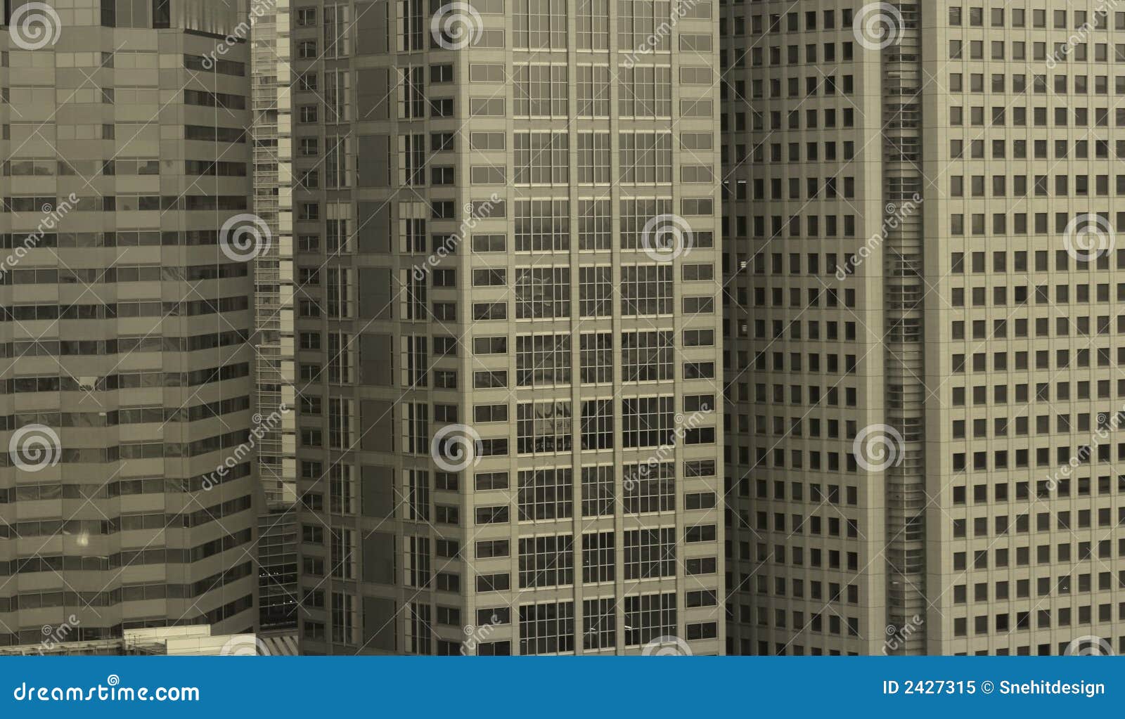 Three Buildings stock image. Image of color, blue, grey - 2427315