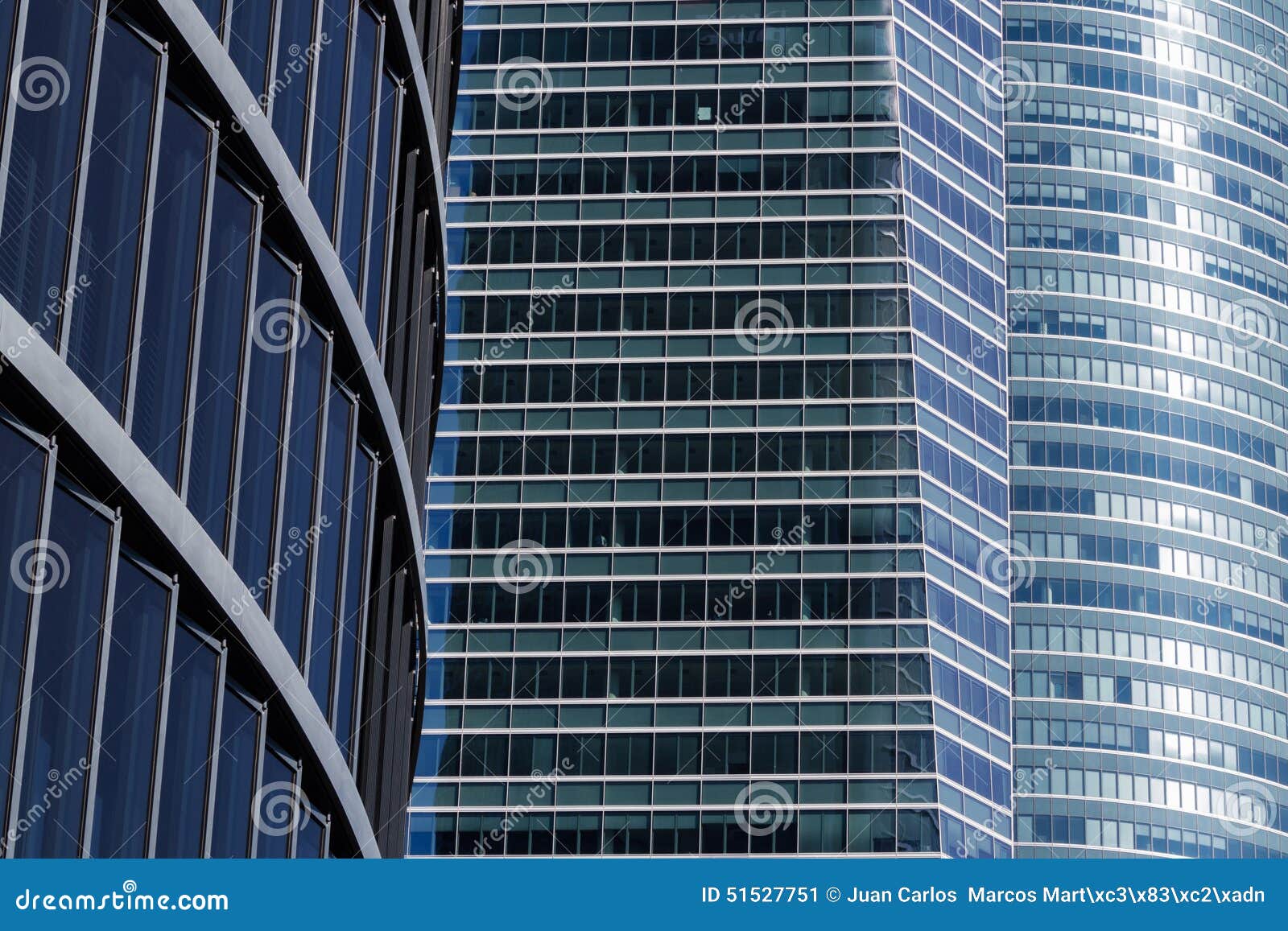 Three buildings design stock image. Image of reflection - 51527751