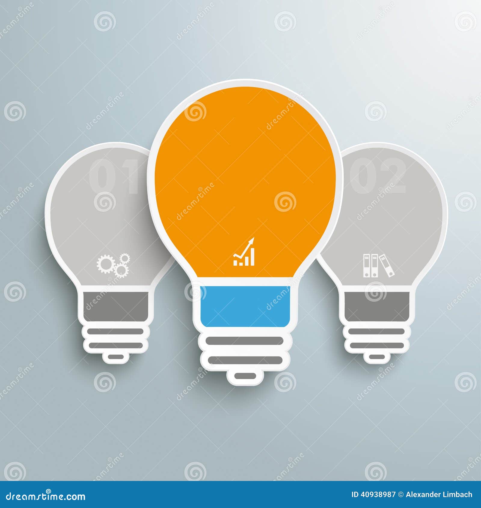 Bulbs Infographic Cartoon Vector | CartoonDealer.com #38563301