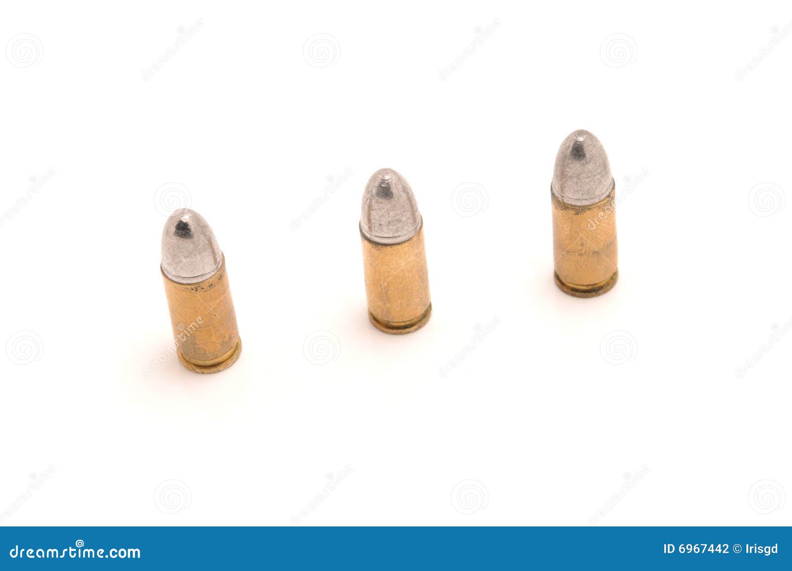 Three Bullets stock photo. Image of shell, silver, nine - 6967442