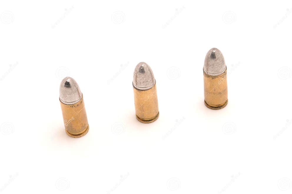 Three Bullets stock photo. Image of shell, silver, nine - 6967442