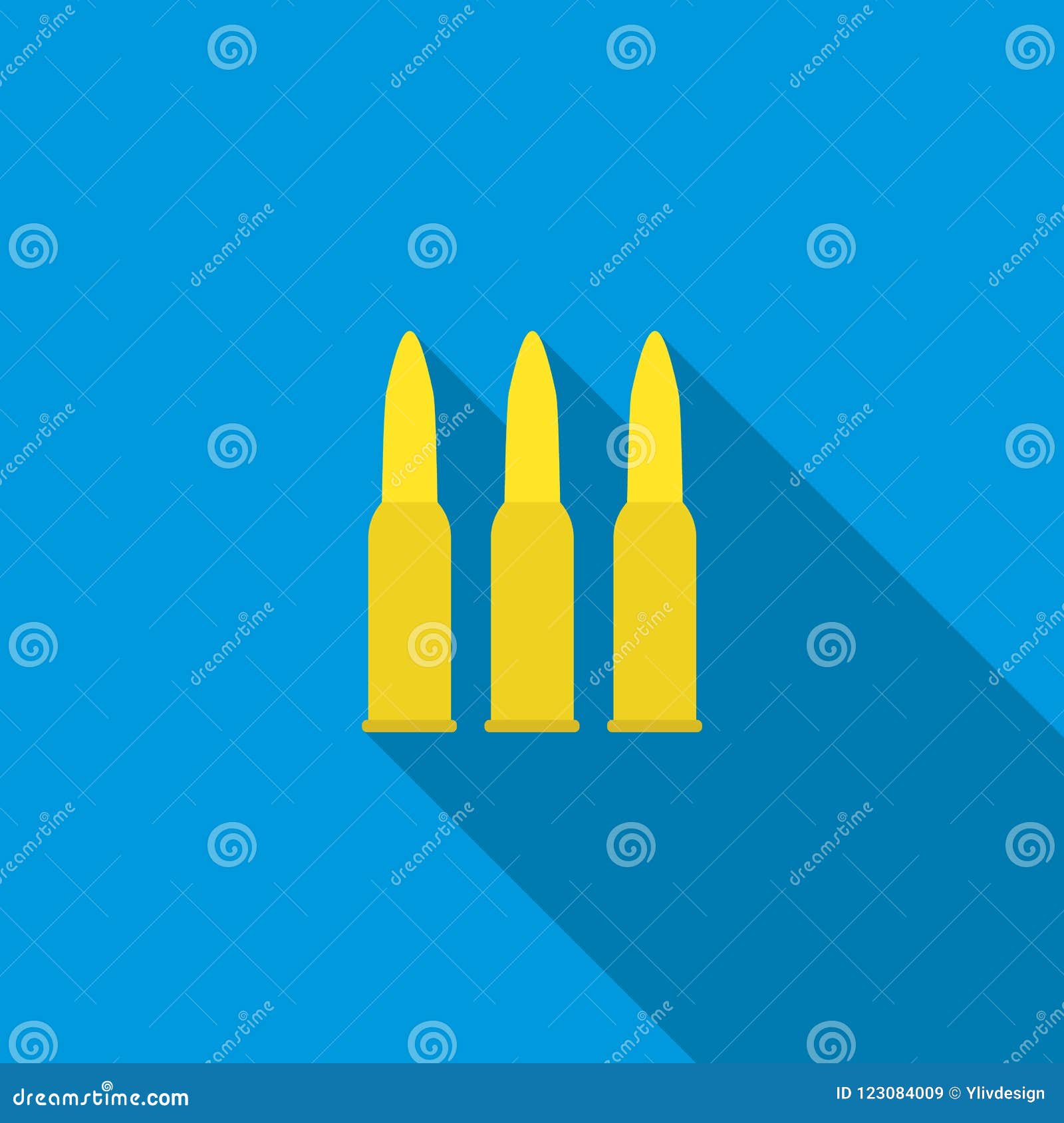 Three Bullets Thin Line Icon. Military Cartridge, Bullet Weapon ...