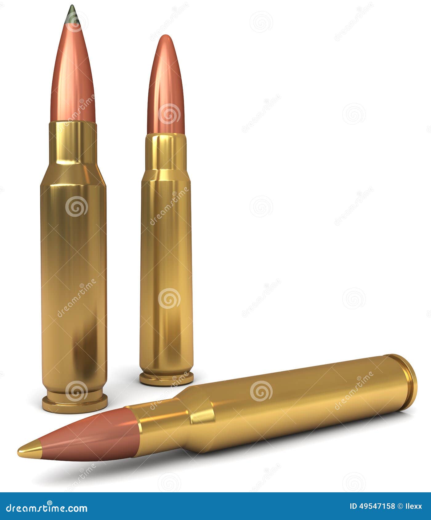Three bullets stock illustration. Illustration of metallic - 49547158