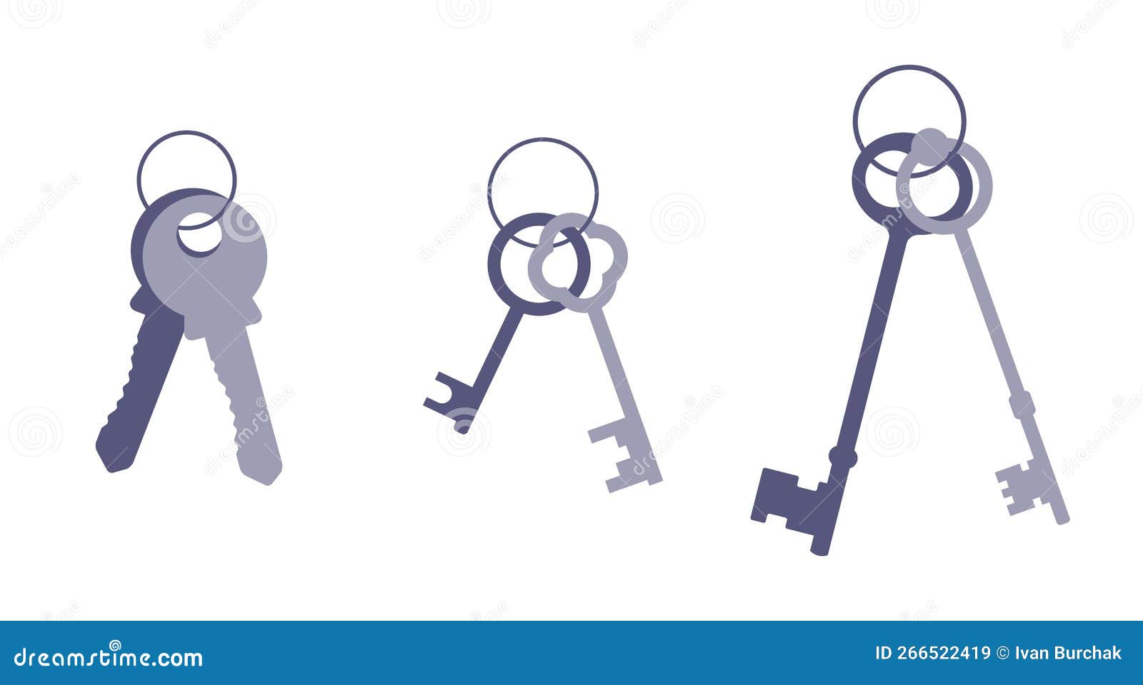 Keys Different Shapes. Set Of Vector Illustrations. | CartoonDealer.com ... Keys Different Shapes. Set Of Vector Illustrations. | CartoonDealer.com ...